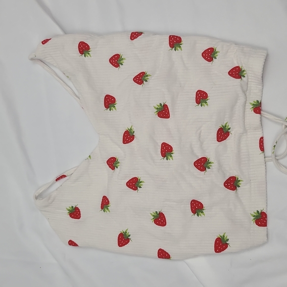 Vine And Valley | Tops | Xl Vine And Valley Strawberry Crop Top | Poshmark